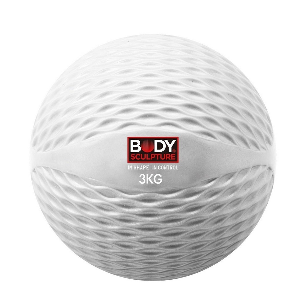 Body Sculpture BB-0071G-3kg Toning Ball - Light Gray (3kg) - JB Sports