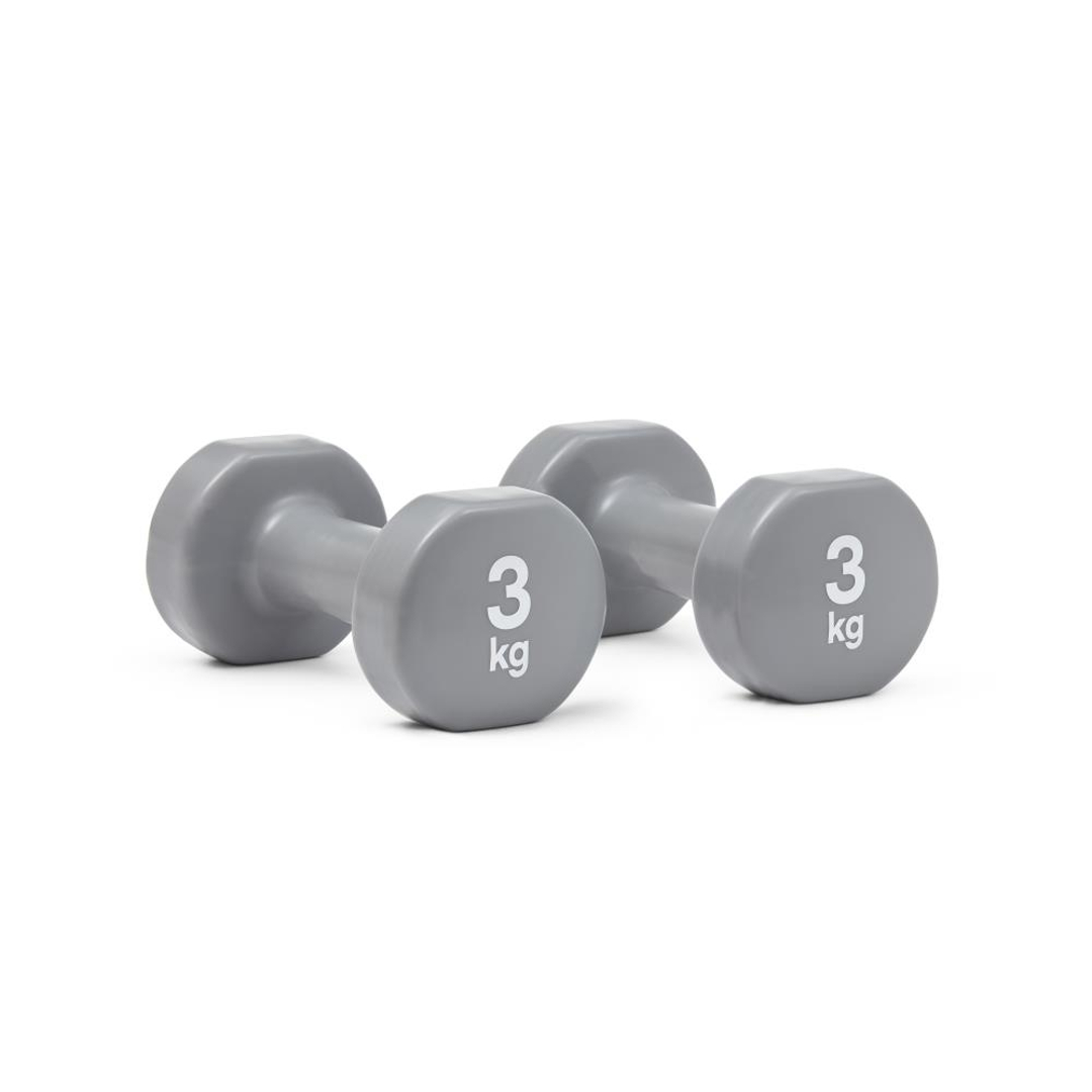 Reebok RAWT-18003 Coated Dumbbell - Grey - 3kg (Pair) - JB Sports