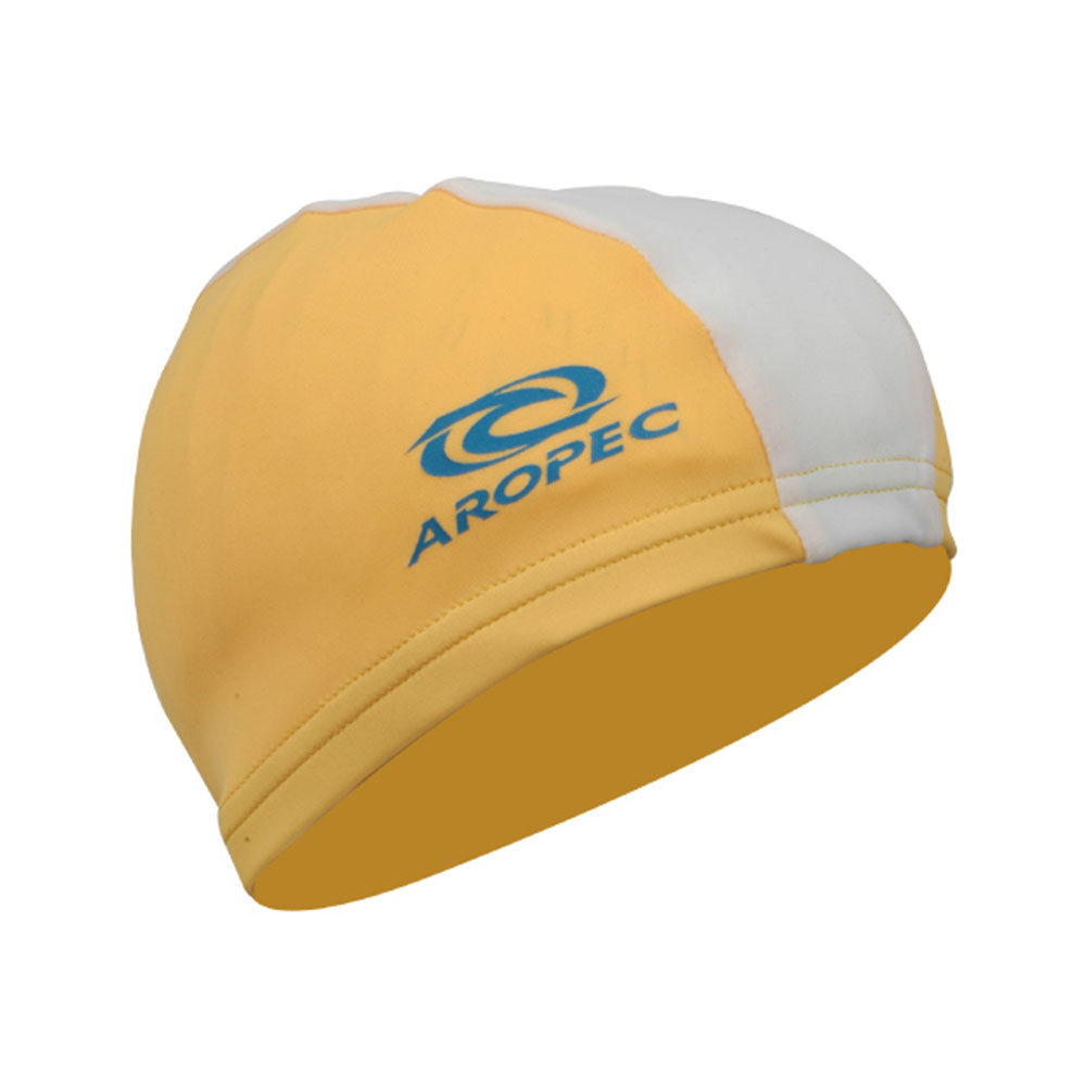Aropec CAP-LIC Silicon Volume Swim Cap (Yellow/White) - JB Sports