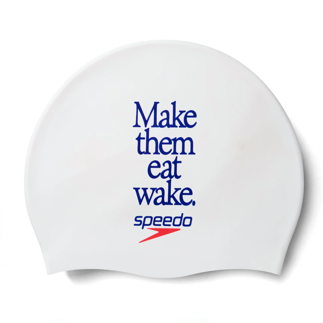 Speedo 117871 Slogan Print Silicon Swimming Cap - JB Sports