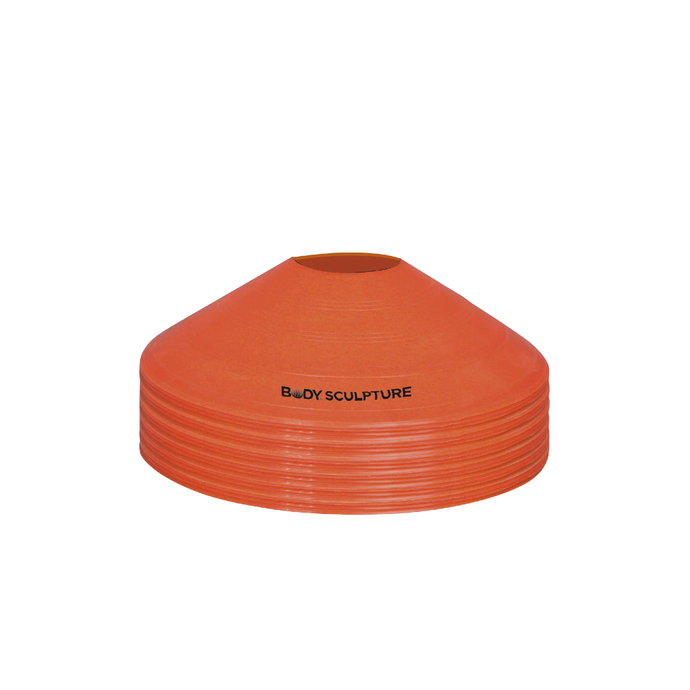 Body Sculpture Training Disc Cone Set of 10 with DVD - JB Sports